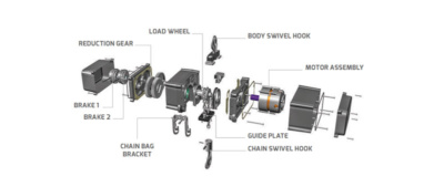New stock of EXE Rise D8+ Hoists - White Production Design